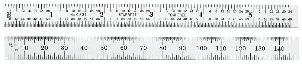 C331-150 Steel Rule - Starrett